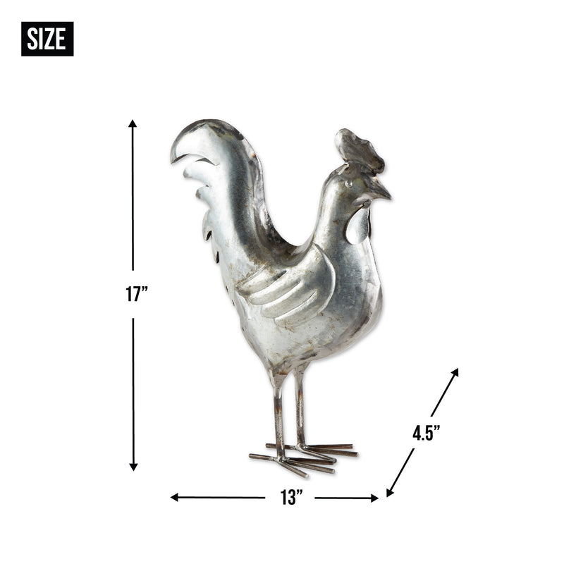 GALVANIZED ROOSTER SCULPTURE – Sigma Distributors