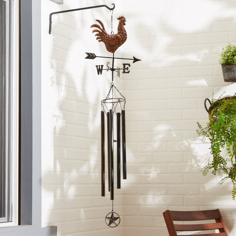 Weathervane Wind Chime - Copper Rooster – Sigma Distributors